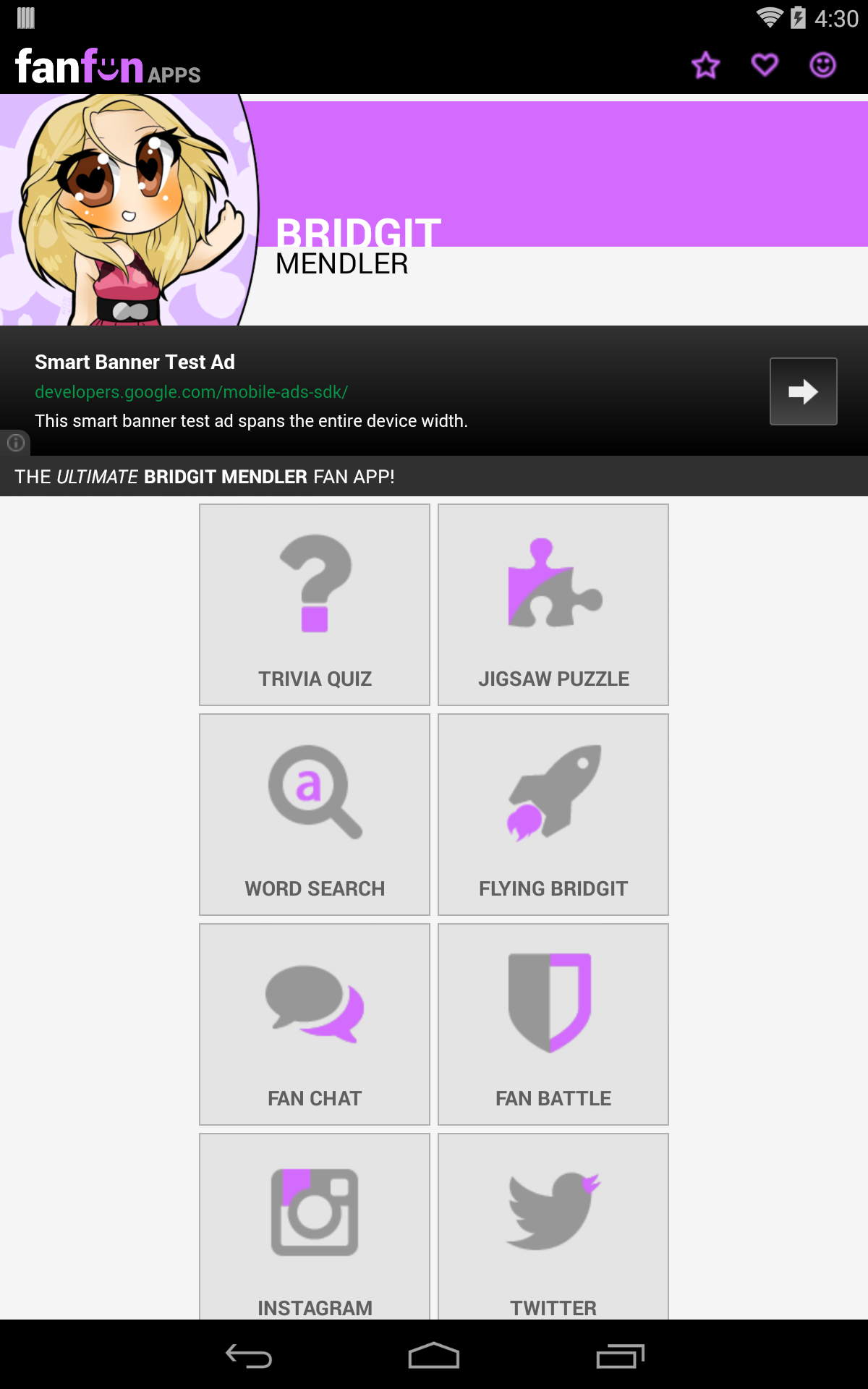 FanFUN: Bridgit Mendler - App on Amazon Appstore