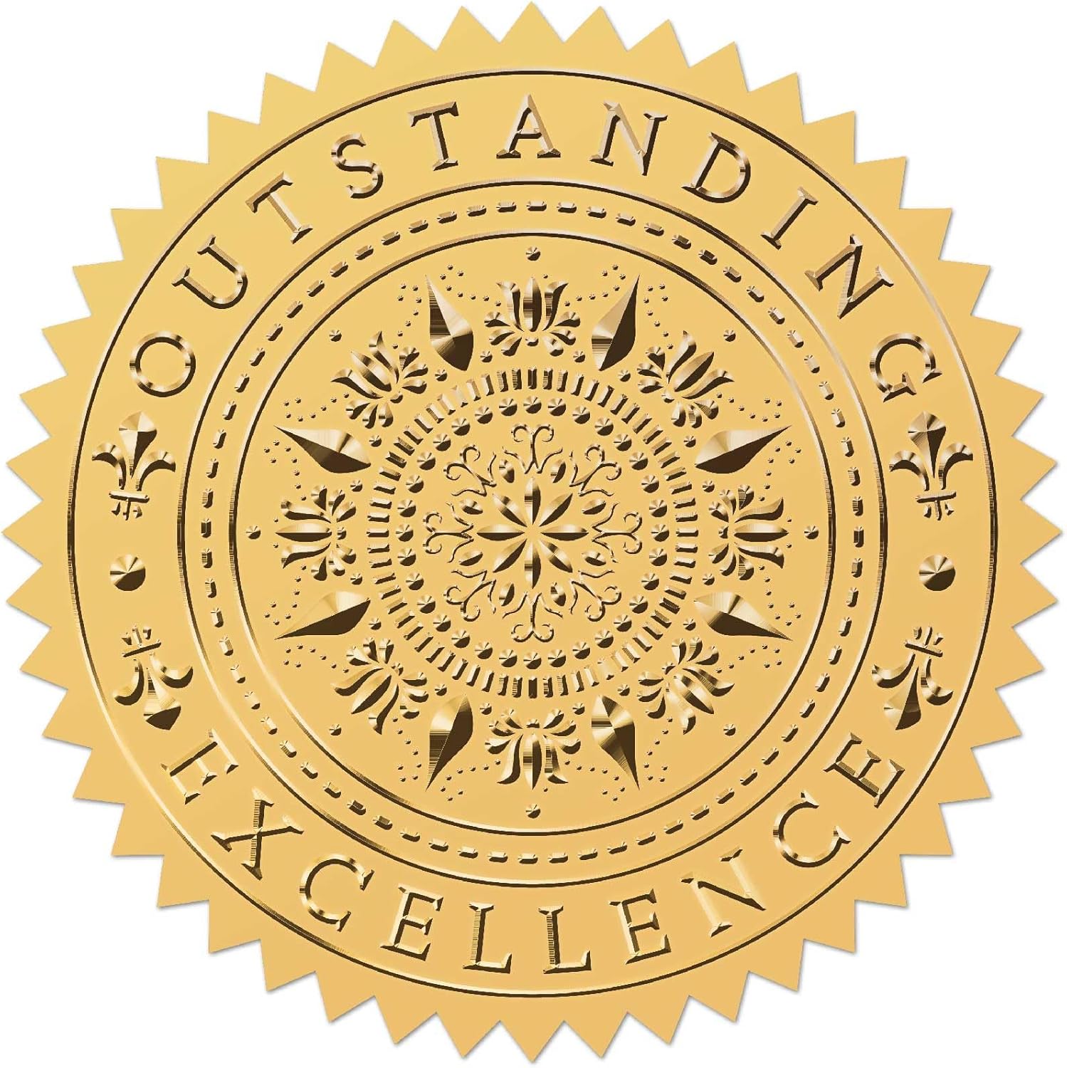 Amazon.com : CRASPIRE 100pcs Embossed Gold Foil Sticker Floral ...