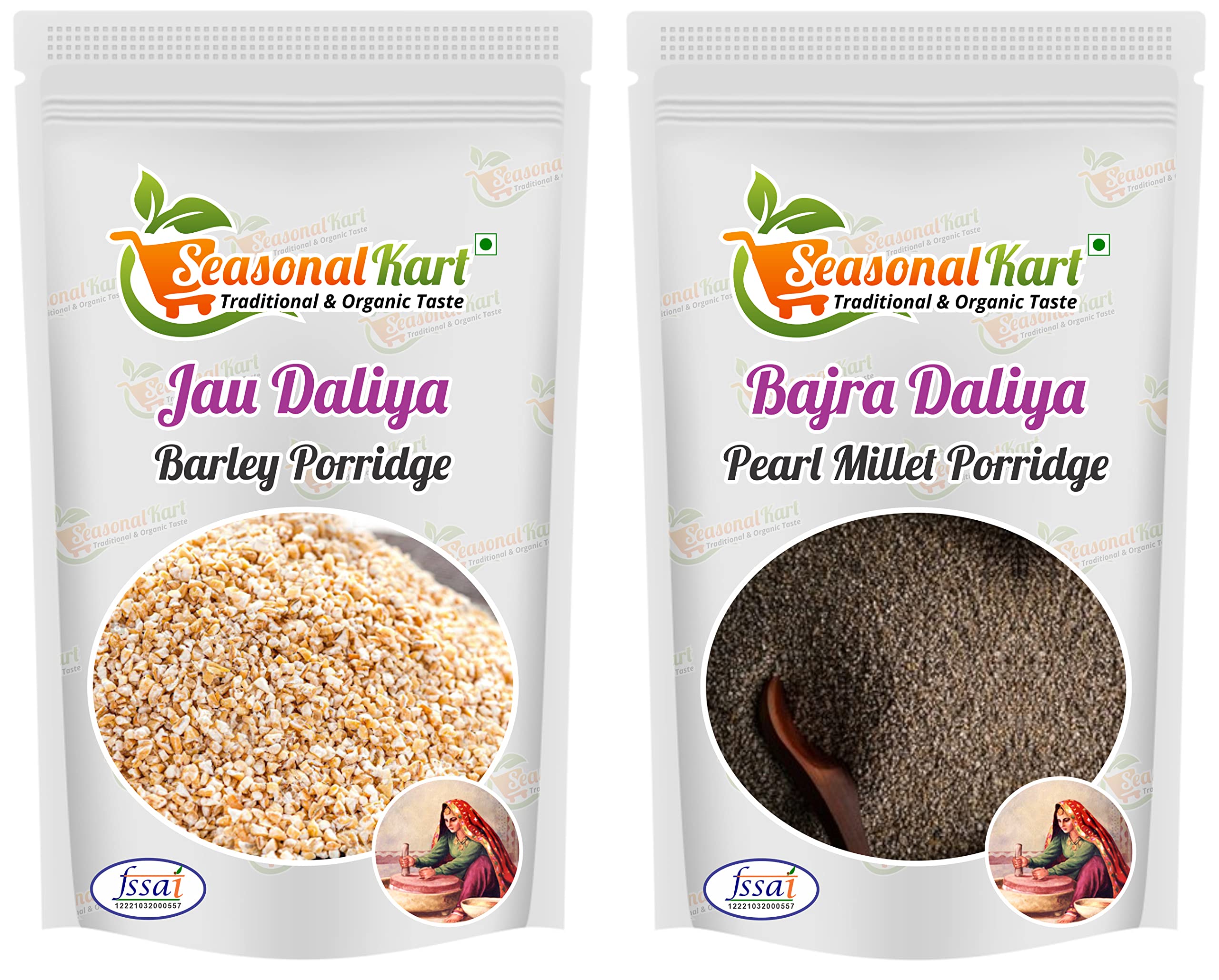 Buy Seasonal Kart Combo Pack of Homemade Jau Dalia Barley Daliya 400 gm ...