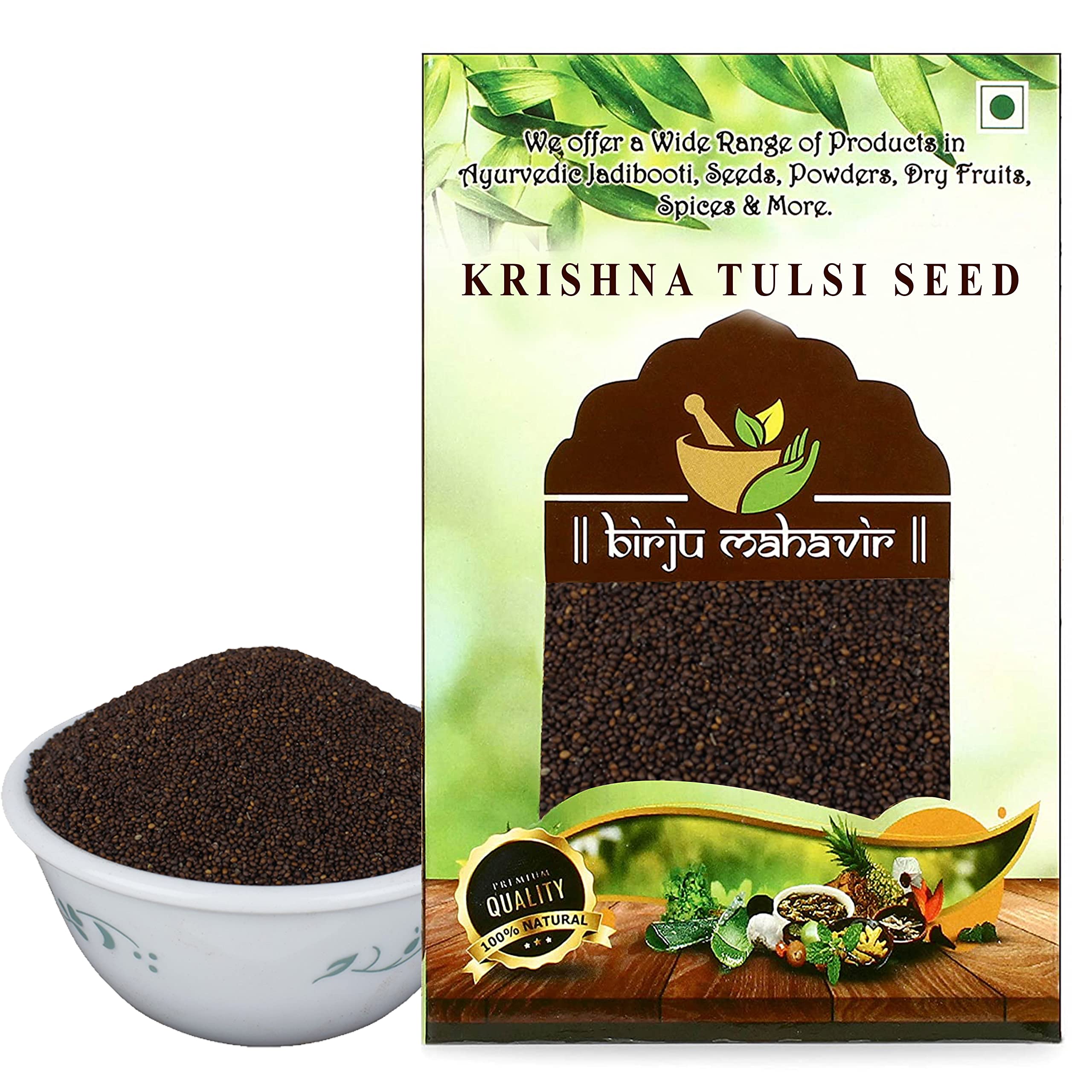 Buy Brijbooti Krishna Tulsi For Eating - (100 Gr) (Black) Holy Basil ...