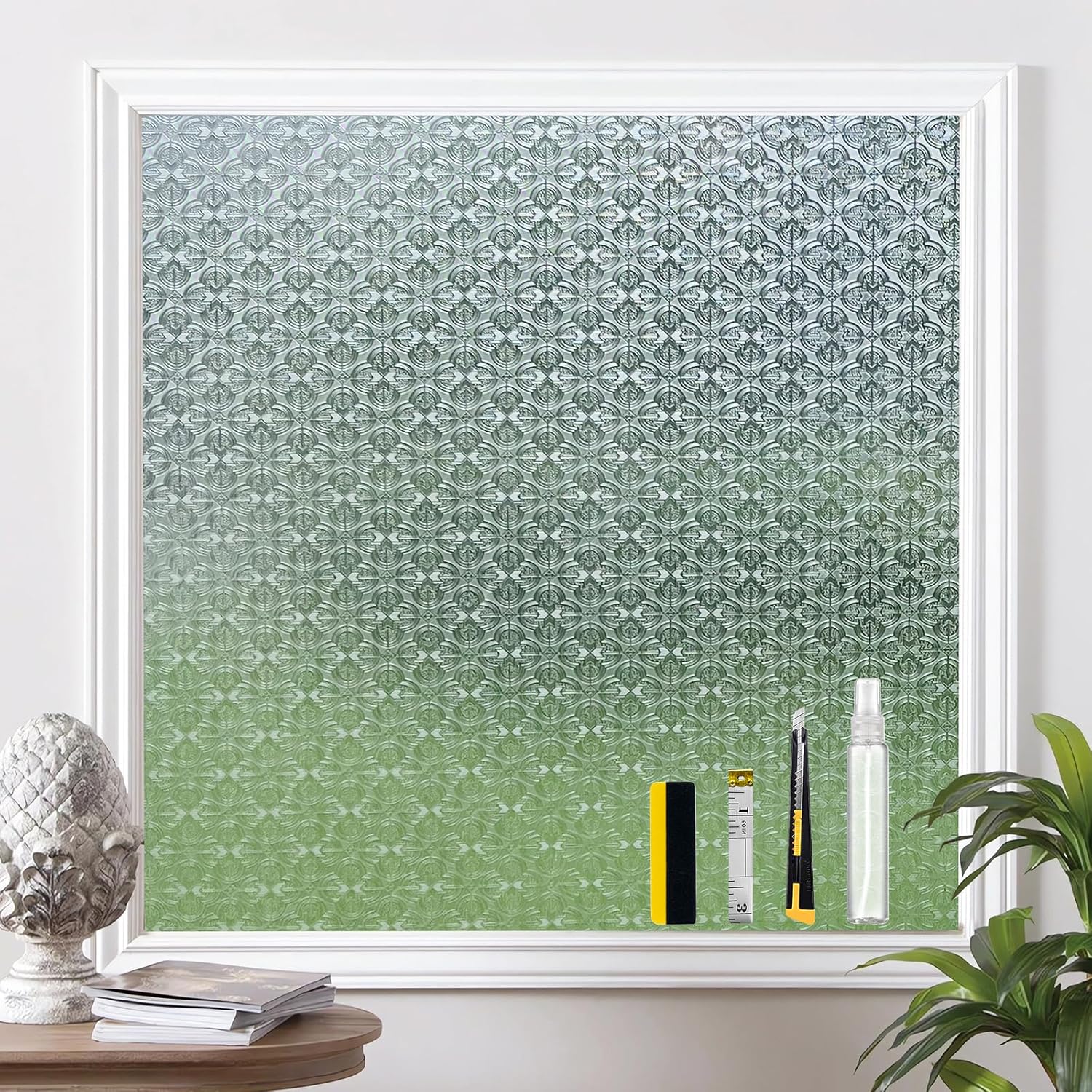 Amazon.com: ConCus-T Window Privacy Film Stained Glass Window Film ...