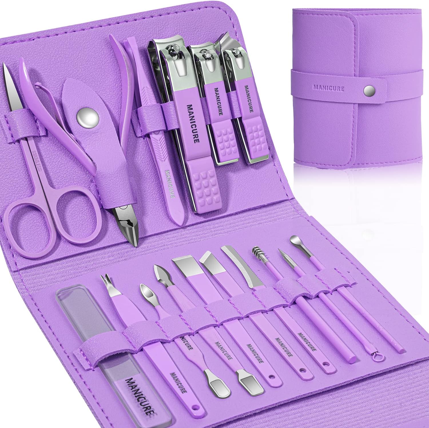 Amazon.com : Manicure Set Professional Nail Clippers Kit Pedicure Care ...