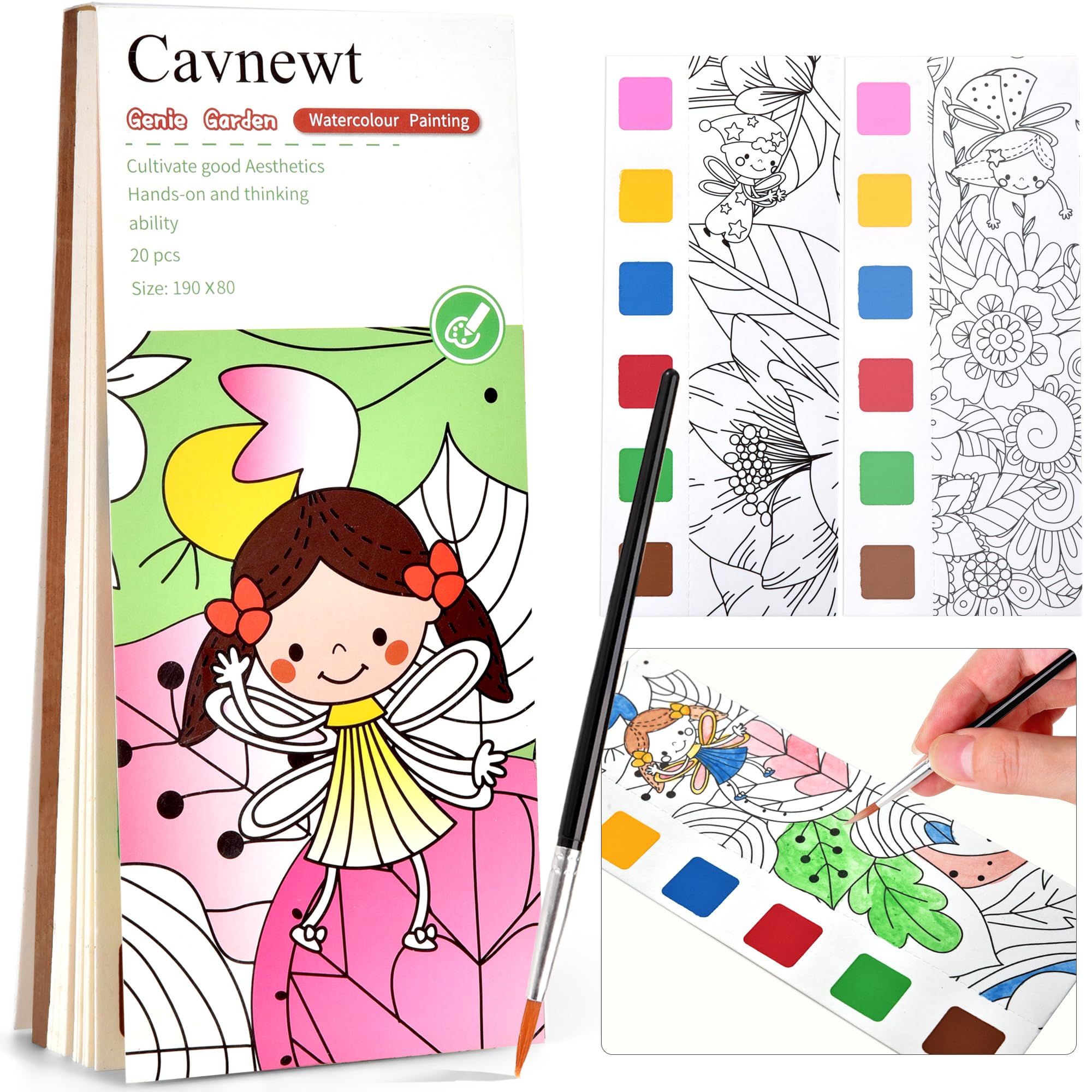 Amazon.com: Cavnewt Watercolor Coloring Books for Kids Ages 4-8, Pocket ...