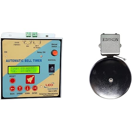 Leo Metal Automatic School Timer and Gong Bell 12inch (Combo) : Amazon ...