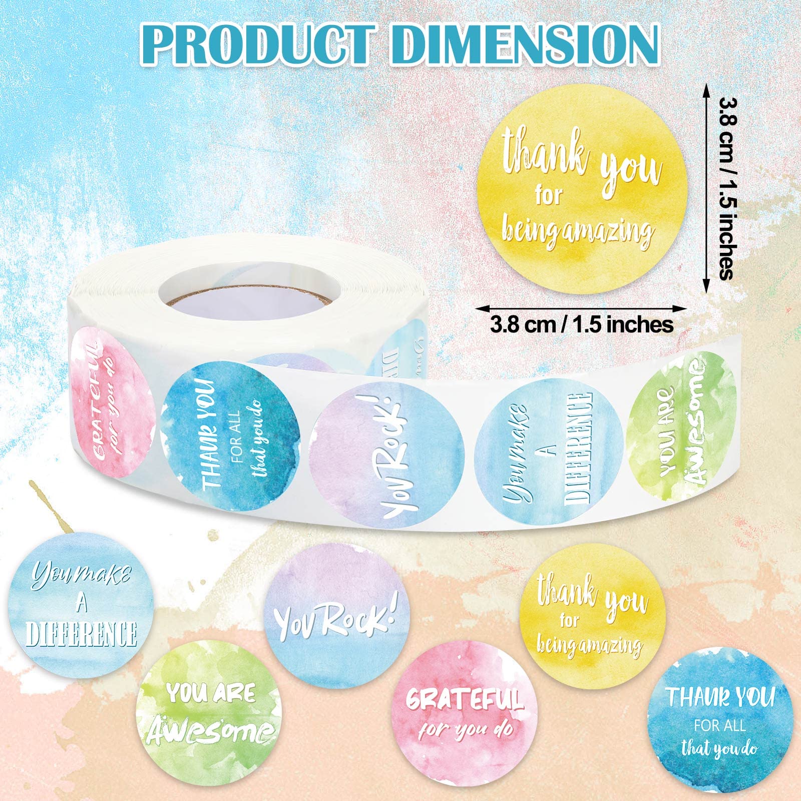 Snapklik.com : 1000 Pcs Kudos Appreciation Stickers Retro You Are ...