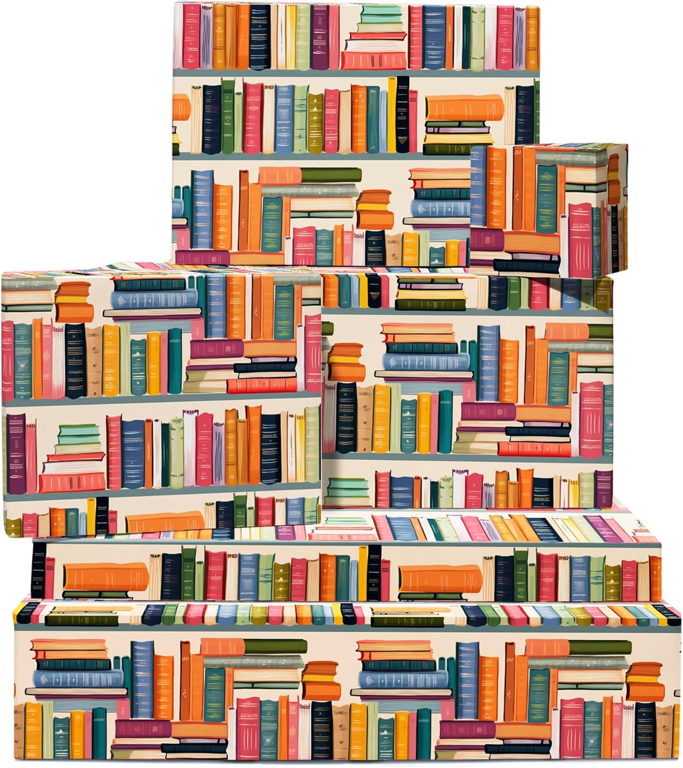 Amazon.com: CENTRAL 23 Book Wrapping Paper - 6 Sheets Of Birthday Gift ...
