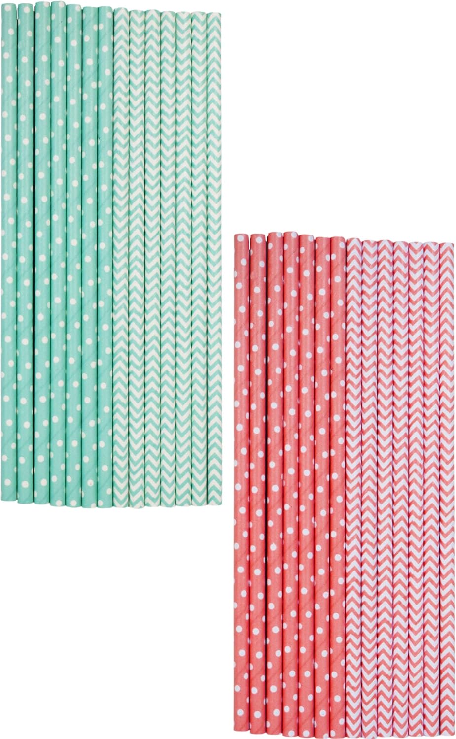 Amazon.com: Set of 28 Assorted Fun Paper Straws - 7.75" Long - 4 Fun ...