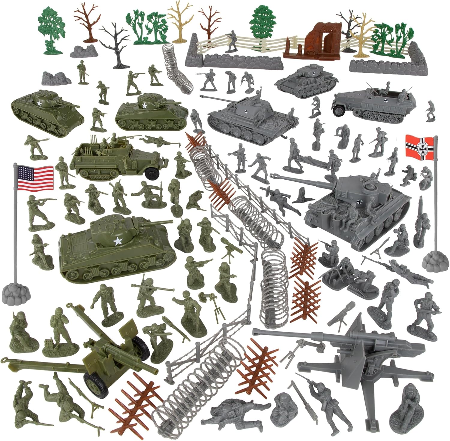 Amazon.com: BMC CTS WW2 Battle of The Bulge - Plastic Army Men 130pc ...