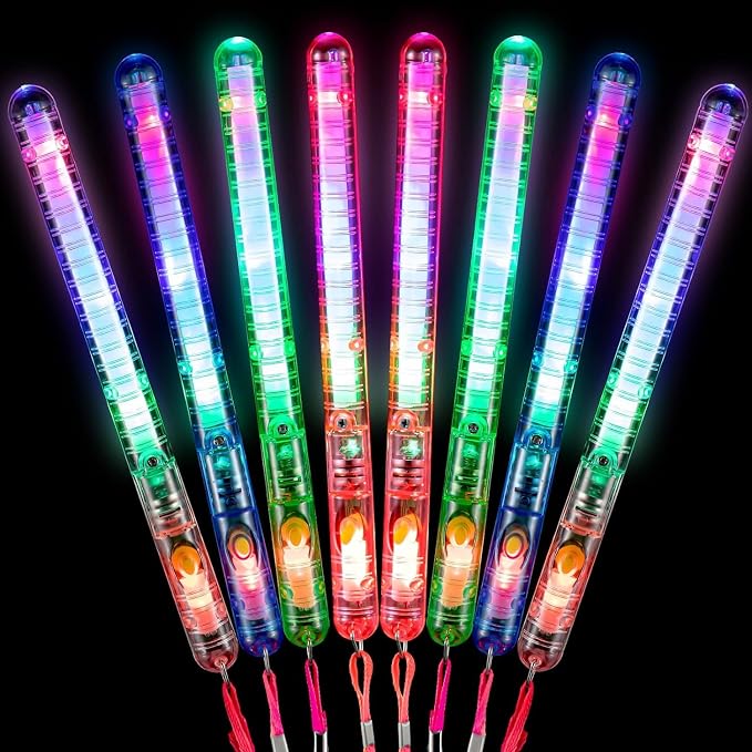 Pack of 8 Light Wands For Kids Flashing Wands Kids-Light Up Wands For ...