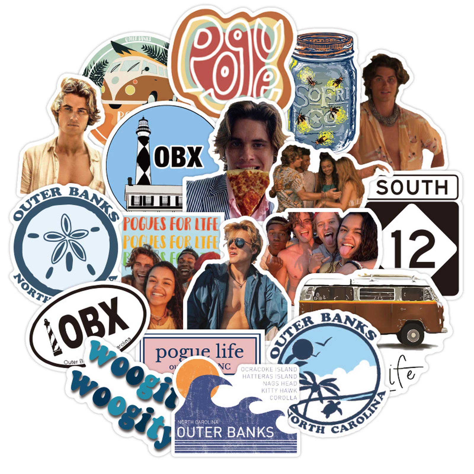50pcs/Pack Waterproof Cartoon Outer Banks Stickers