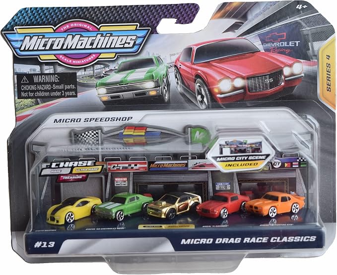 Amazon.com: Micro Machines Micro Drag Race Classics 5 Pack Ultra Rare ...