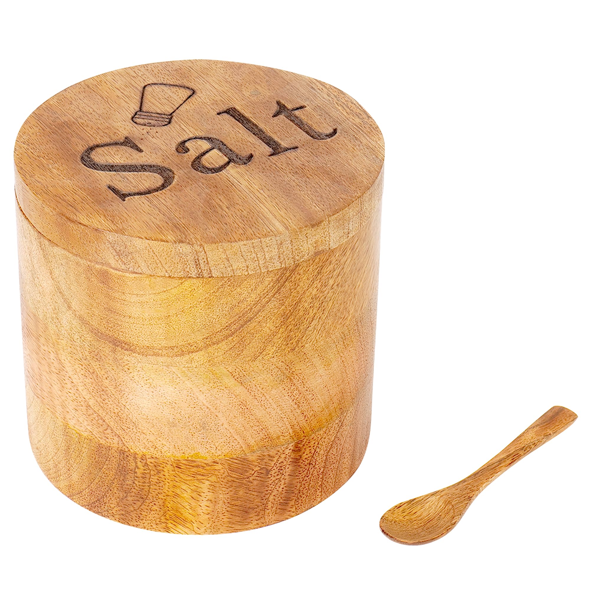 Buy SHYAMA HOMES Wooden Salt Cellar | Salt Box with Detachable Magnetic ...
