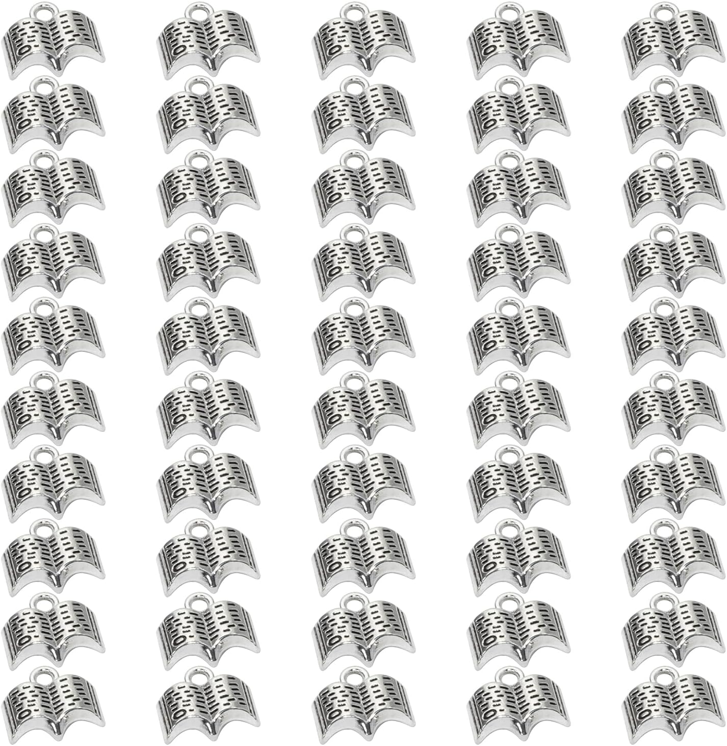 Amazon.com: Azure Zone, Set of 50 Silver Holy Bible Charms Pendants ...