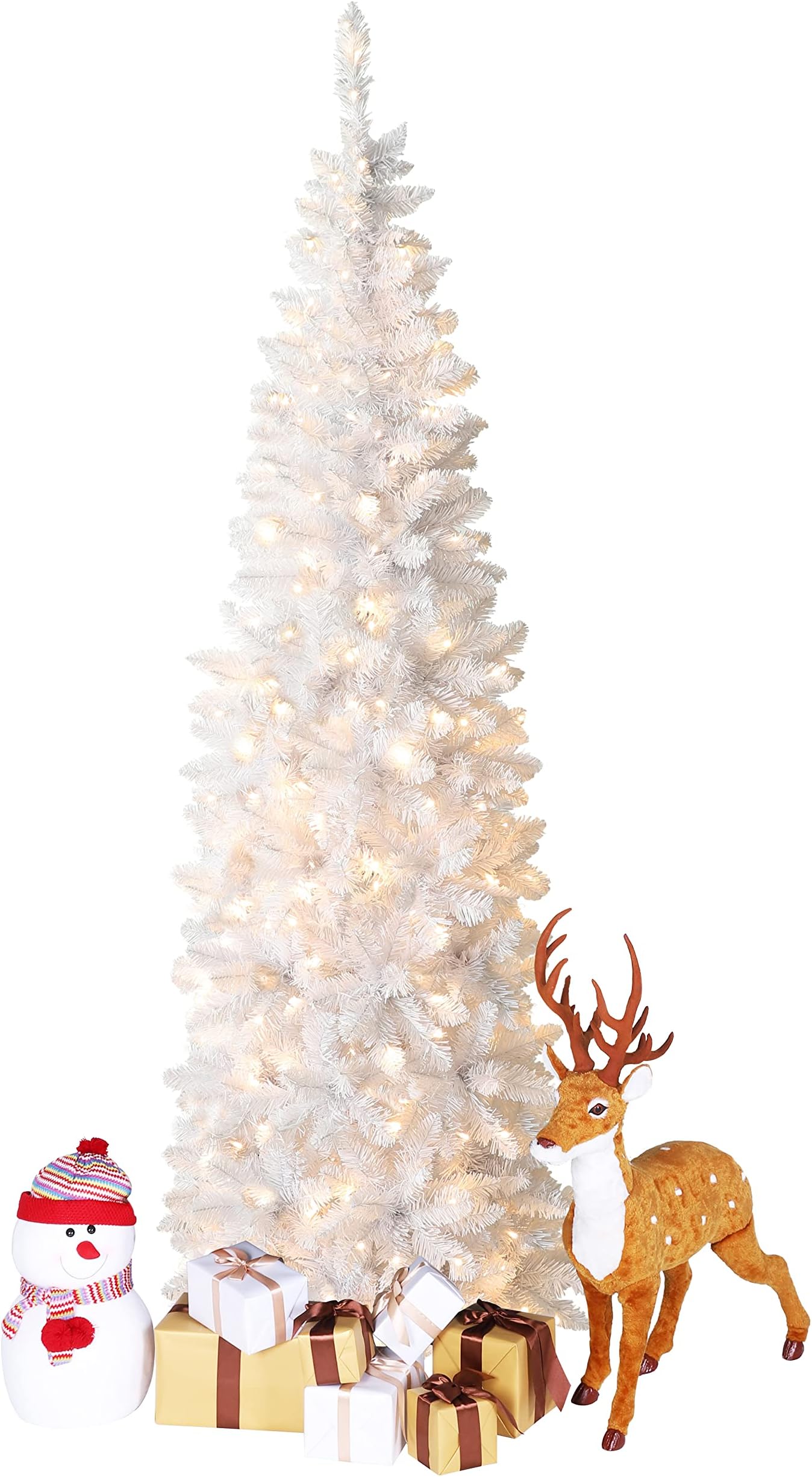 Amazon.com: VINGLI 5ft Pre-lit Artificial Christmas Tree with Warm ...