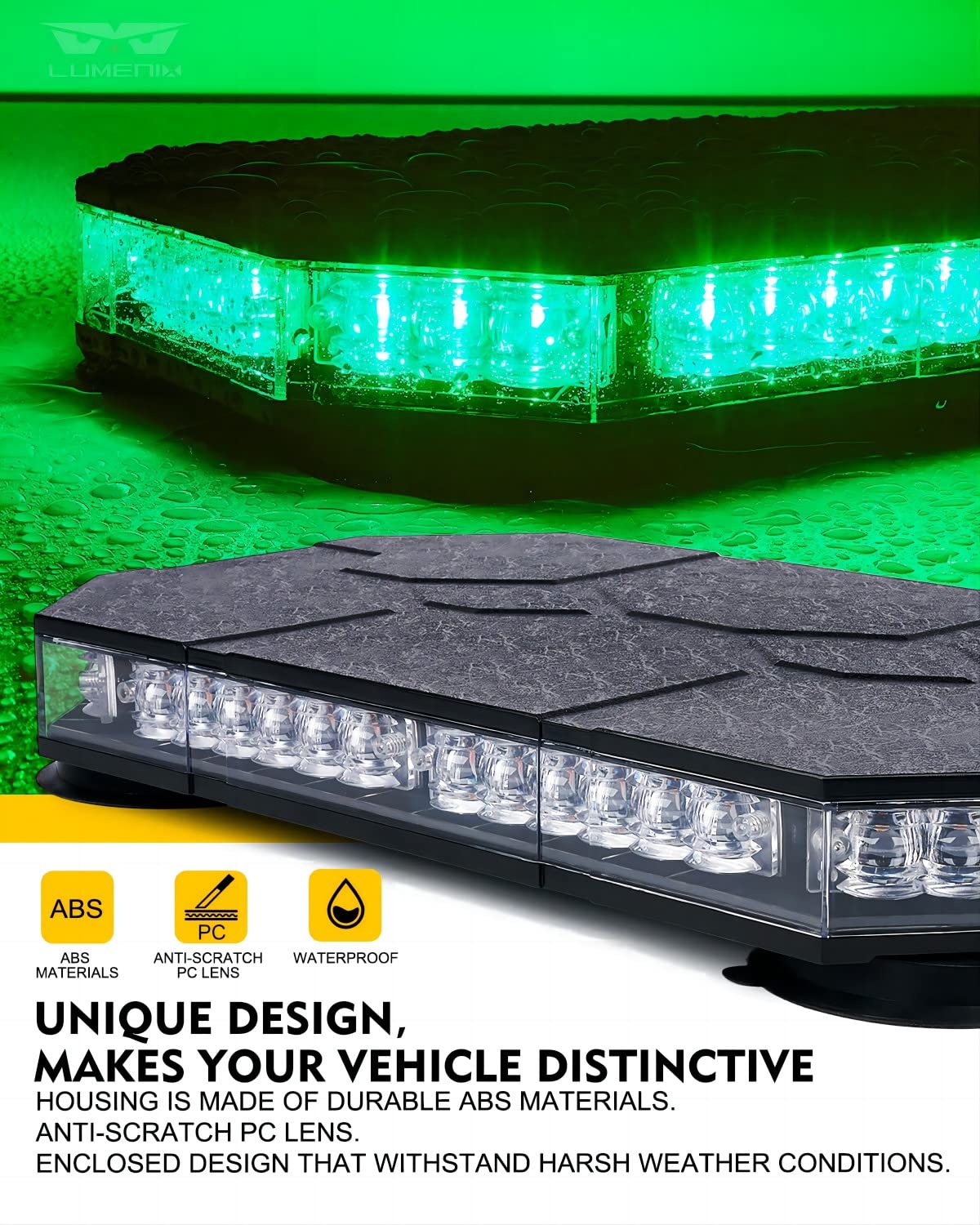 Snapklik.com : LUMENIX LED Rooftop Strobe Beacon Lights Bar w ...