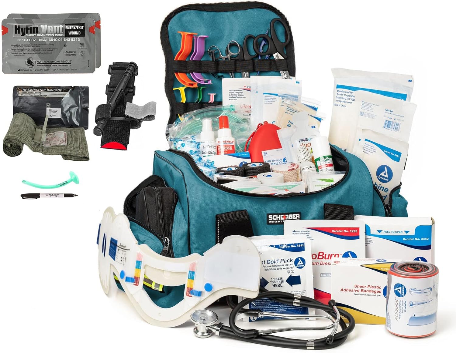 Amazon.com: Scherber Fully-Stocked First Responder Bag | Professional EMT/EMS Trauma & Bleeding ...