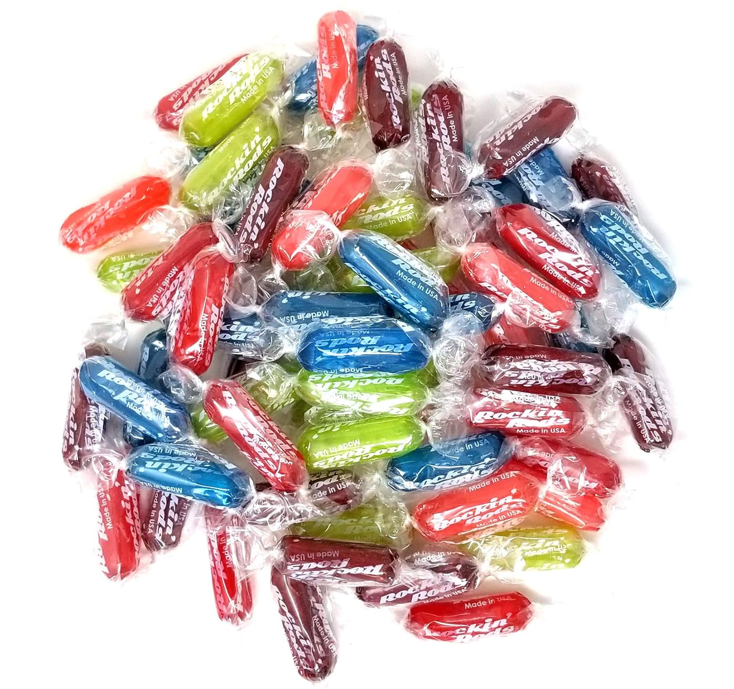 Surtido Rockin Rods – Caramelos duros con sabor a fruta envueltos ...