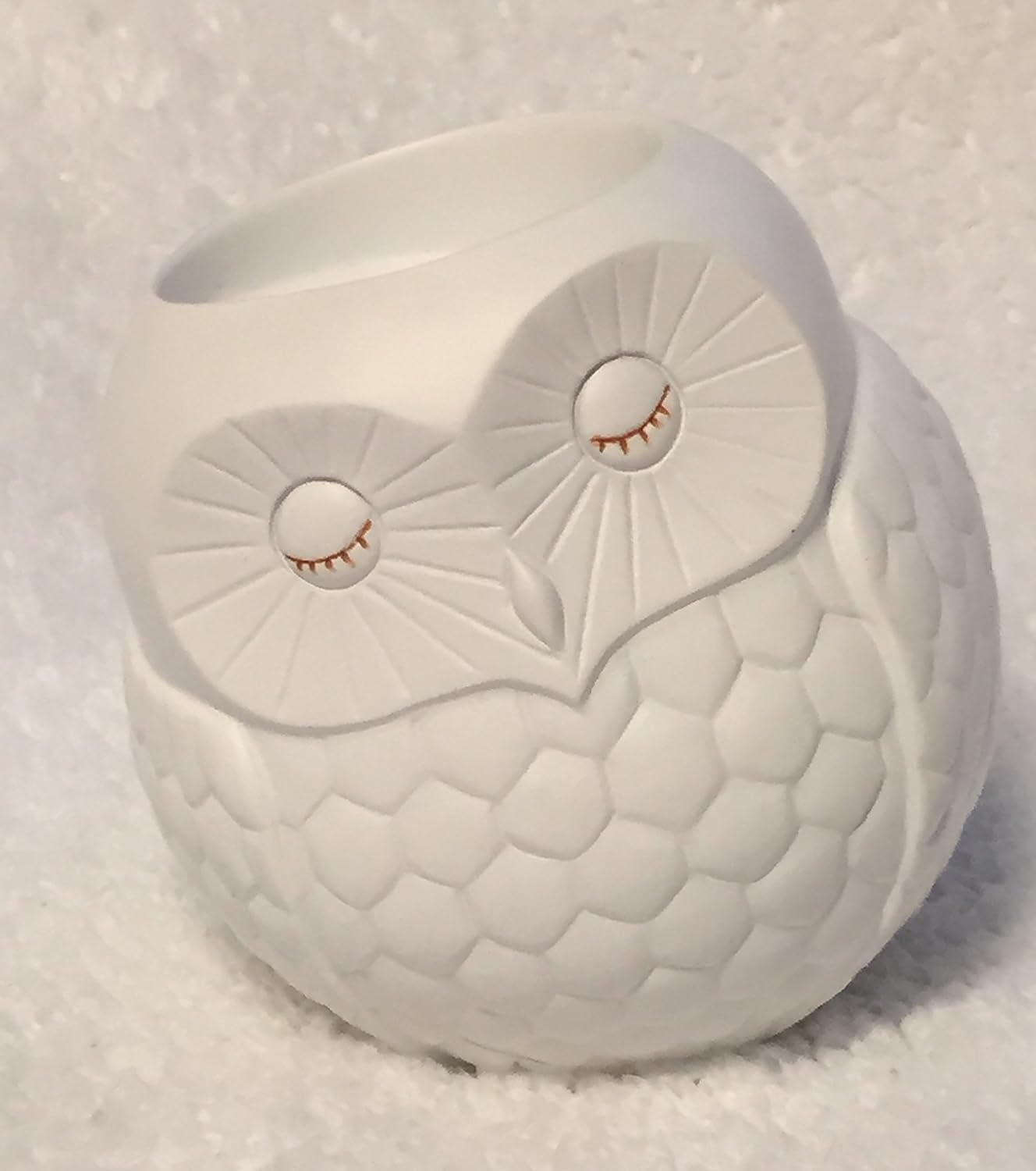 Amazon.com: Partylite Nature's Love Baby Owl White Tealight Holder ...