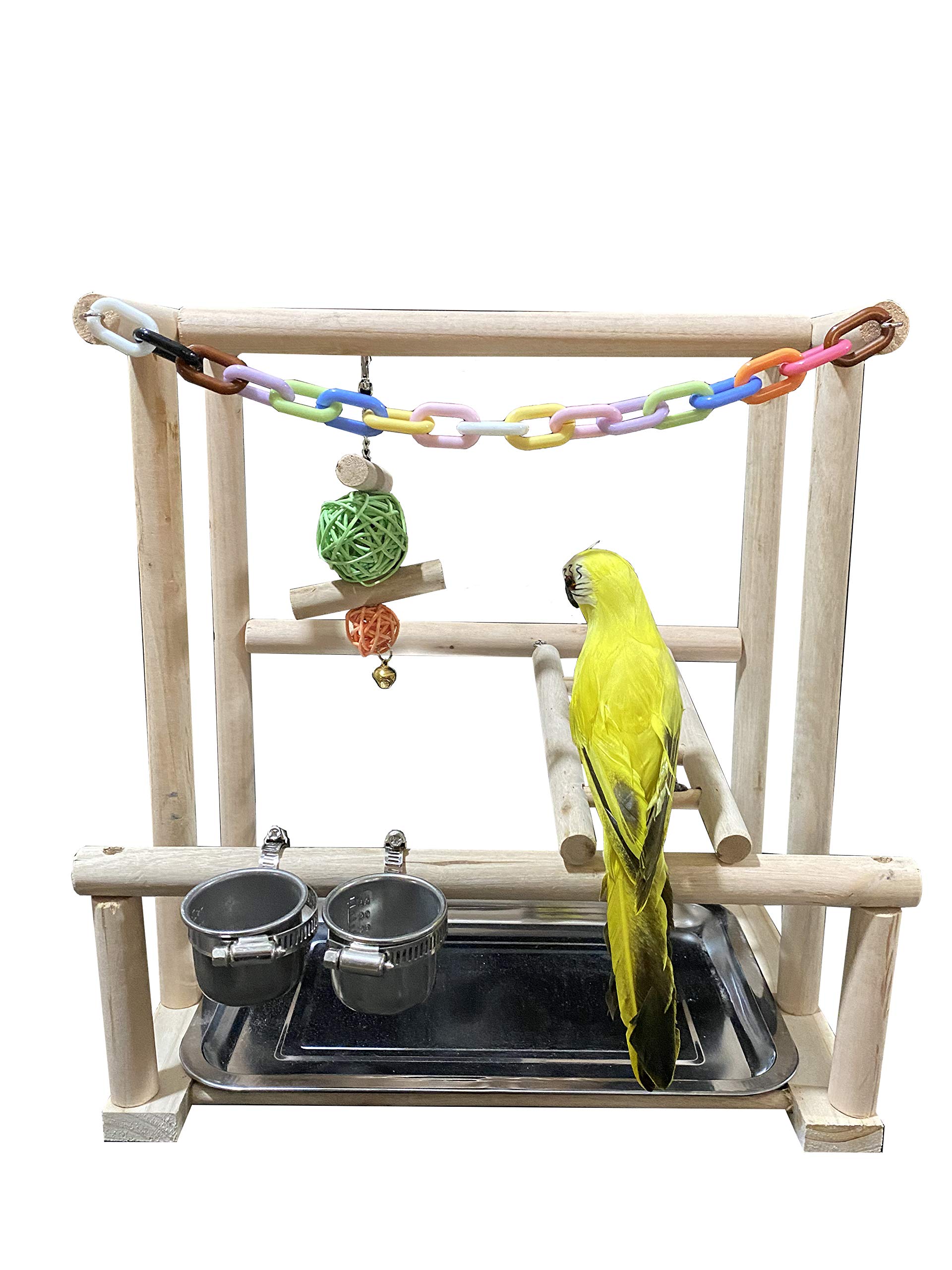 Bird Playground For Conures Cockatiel Parakeets Play Stand Gym Area ...