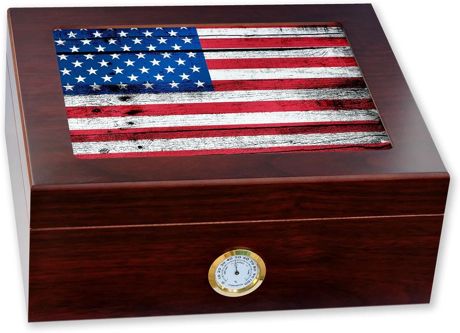 Amazon.com: ExpressItBest Premium Desktop Humidor - Glass Top - Flag of ...