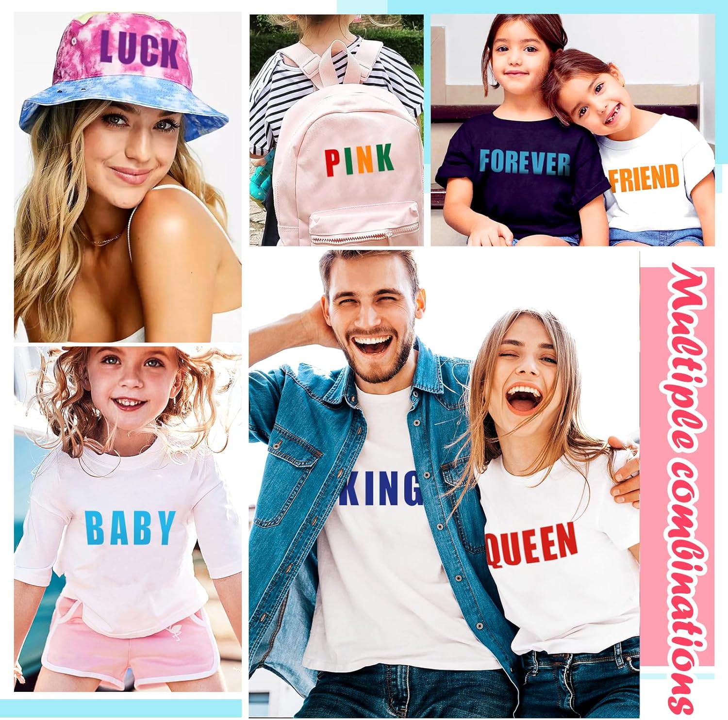 Calcomanías para planchar con letras para ropa, calcomanías de ...