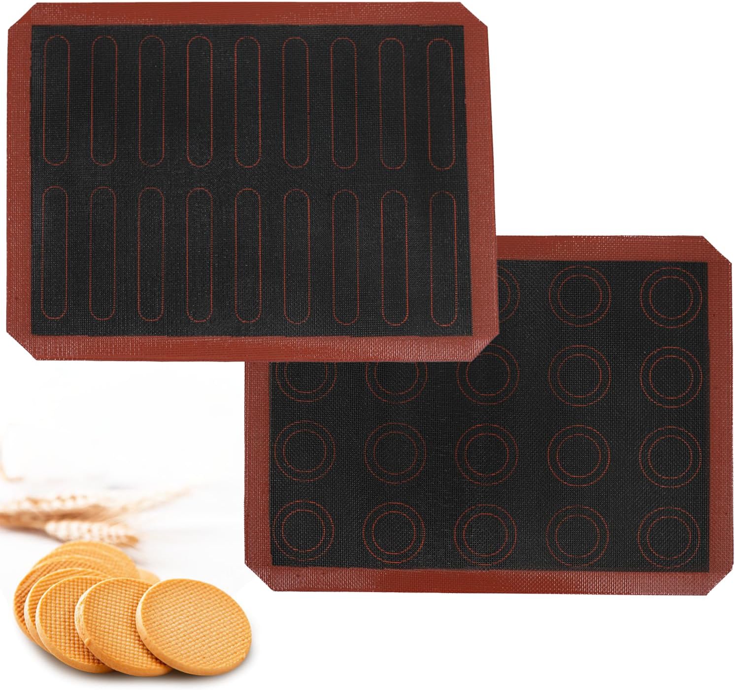 Amazon.com: Silicone Perforated Baking Mats, 2 PCS Non-Stick Eclair ...