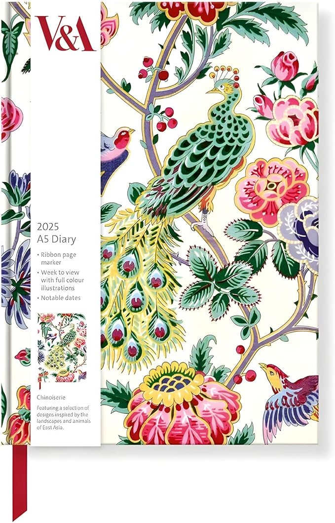 2025 A5 Desk Diary - Week to View - V&A Museum - Chinoiserie Designs ...
