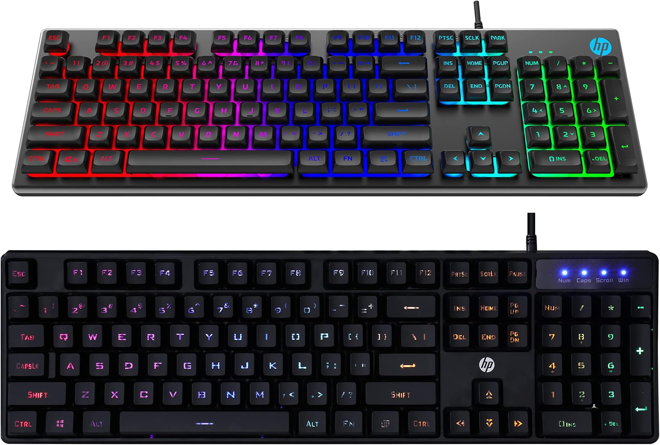 Amazon.in: Buy HP K500F Backlit Membrane Wired Gaming Keyboard & K300 ...