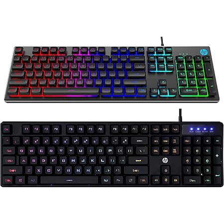 Amazon.in: Buy HP K500F Backlit Membrane Wired Gaming Keyboard & K300 ...