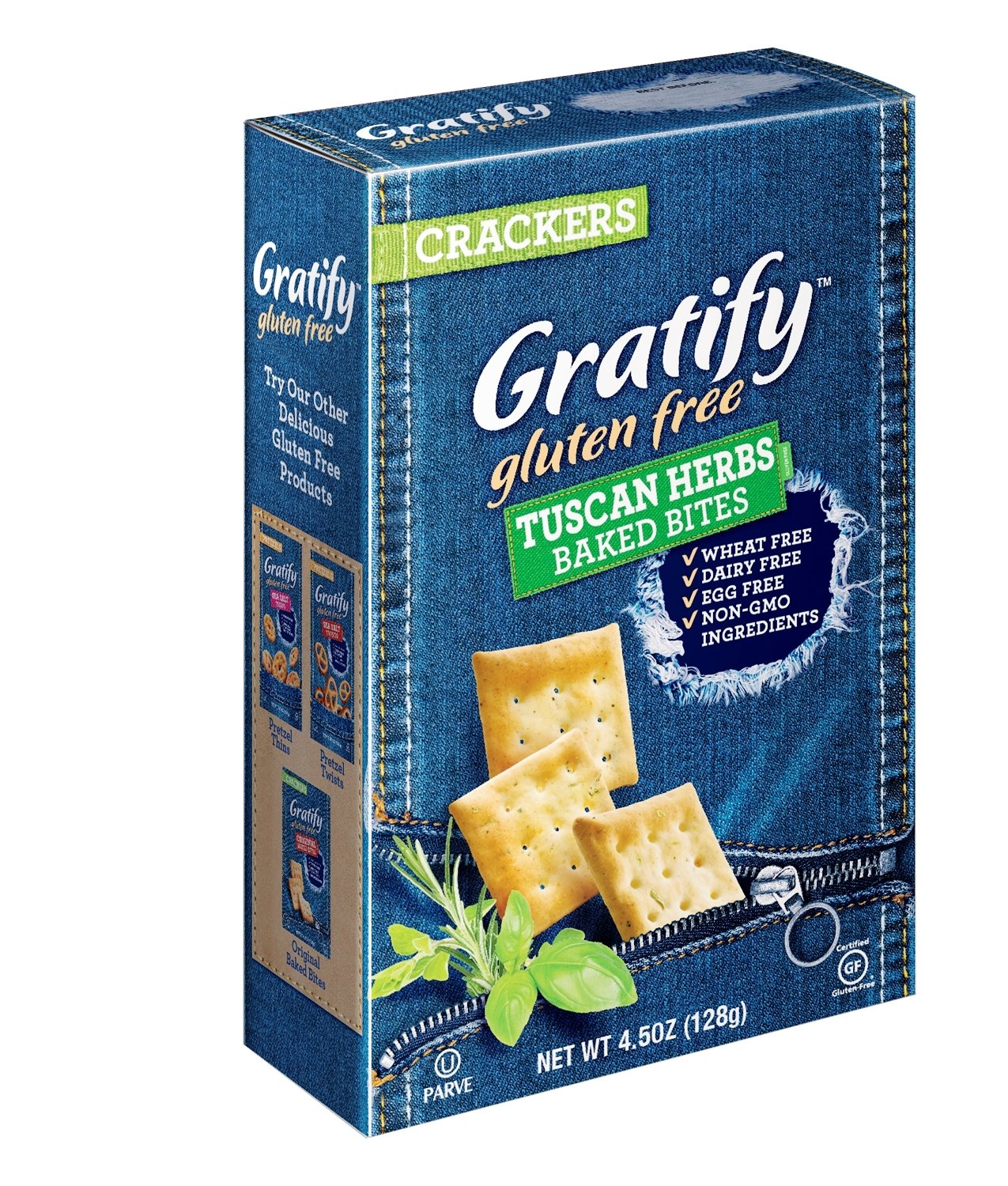 Amazon.com: Gratify Gluten Free Crackers Bites Tuscan Herb Crispy Baked ...