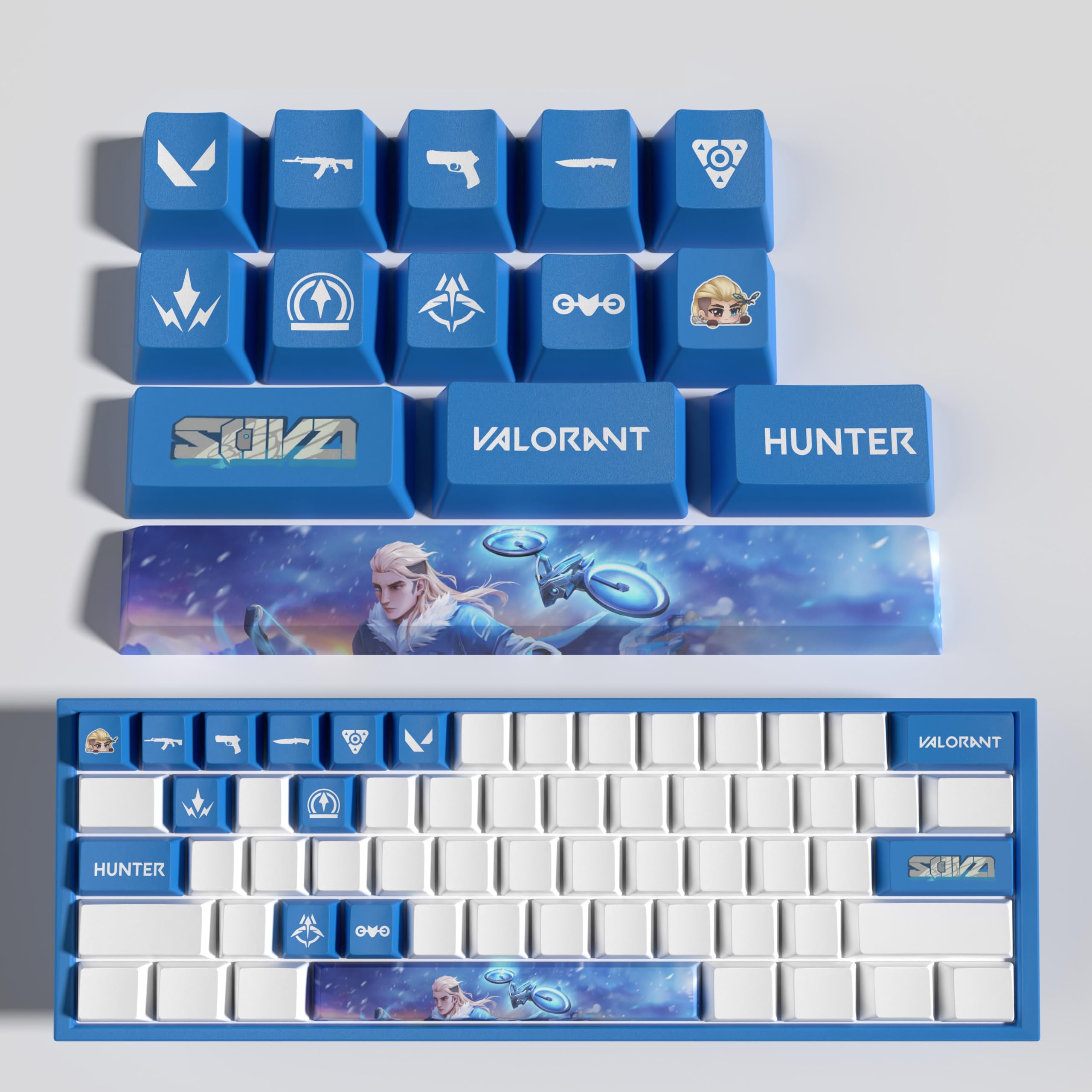 Buy Valorant Custom Keycaps OEM Profile 14keys PBT Dye Sub Keycap Set ...