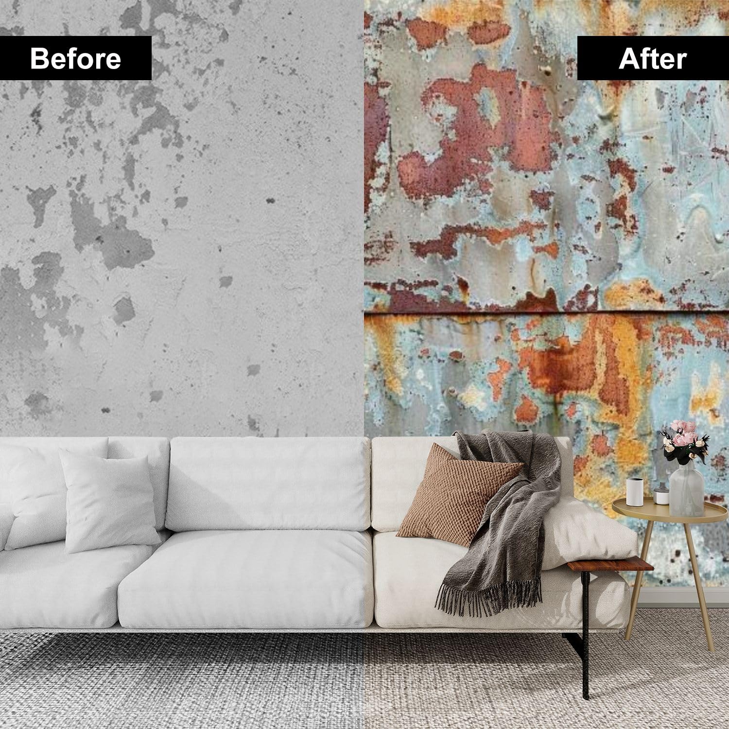 Interiors Wallpapers And Rust Metal & Rust Effect Wallpaper