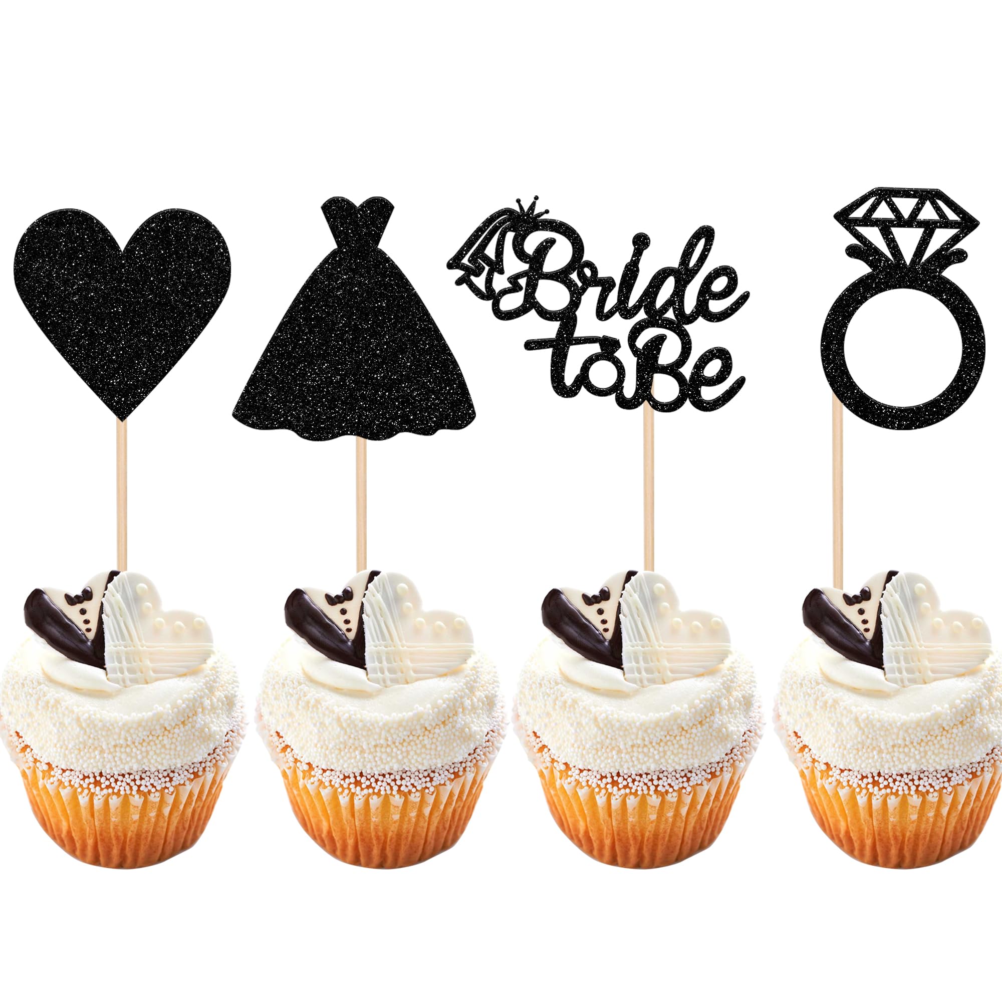 Wedding Dress Cupcake Toppers 12pcs Bride To Be Cake Cupcake Topper