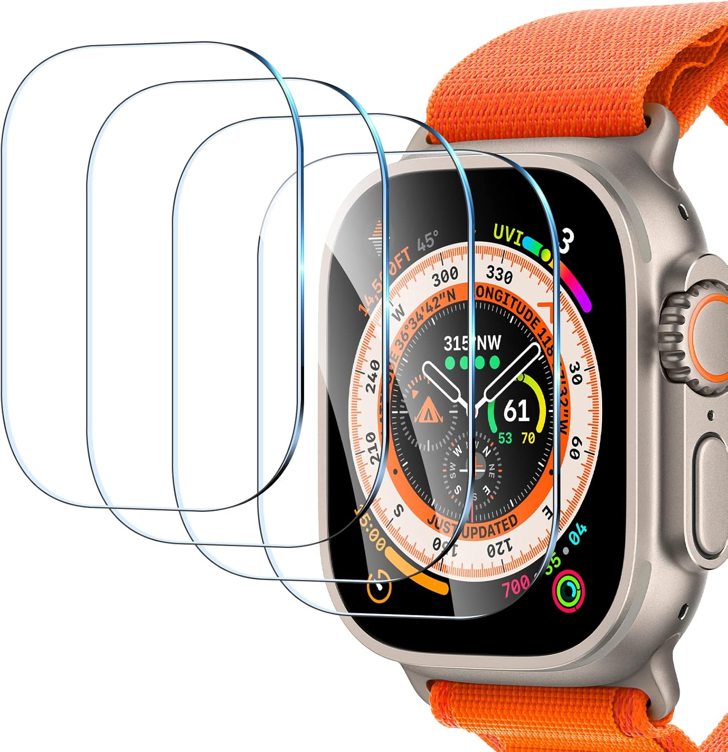 Amazon.com: YMHML [4 Pack Compatible for Apple Watch Ultra Screen ...