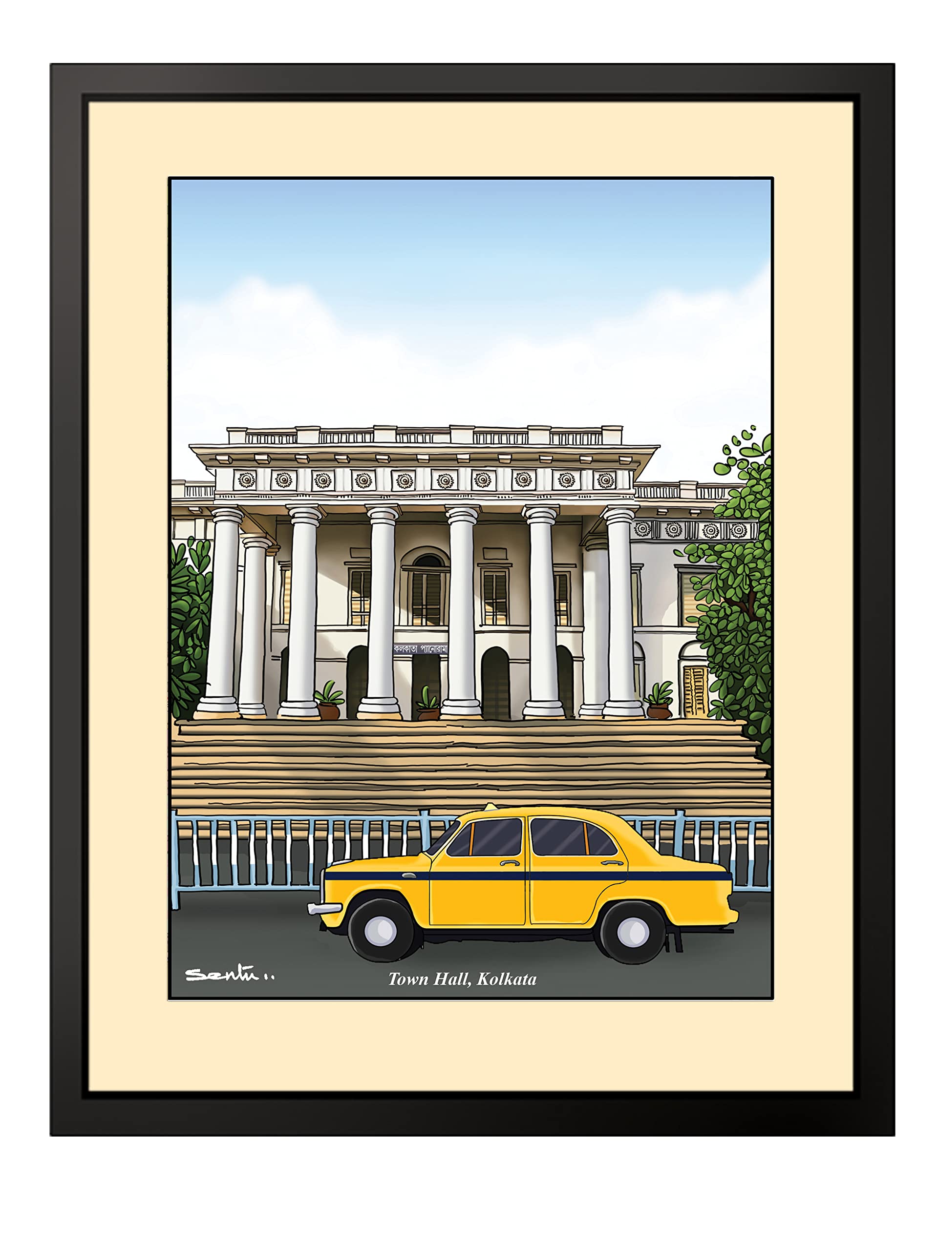 Town Hall Building Cartoon