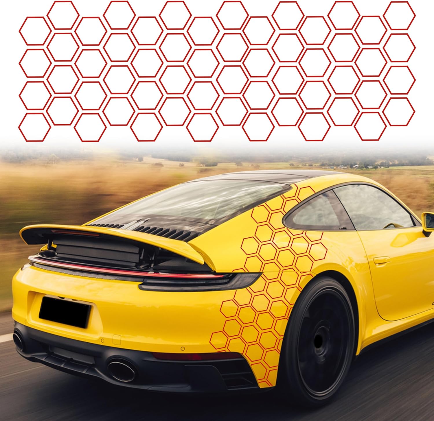 Amazon.com - TOMALL 39.4''x13.8'' Honeycomb Car Side Body Stickers ...