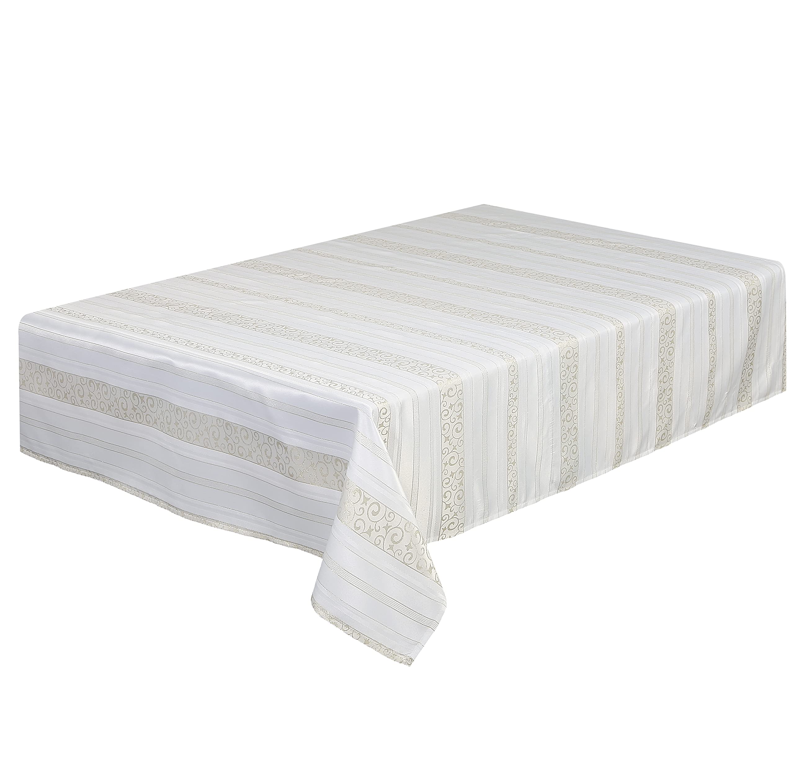 Metallic Scroll Linentablecloth Home Treasures Luciana Scroll Table