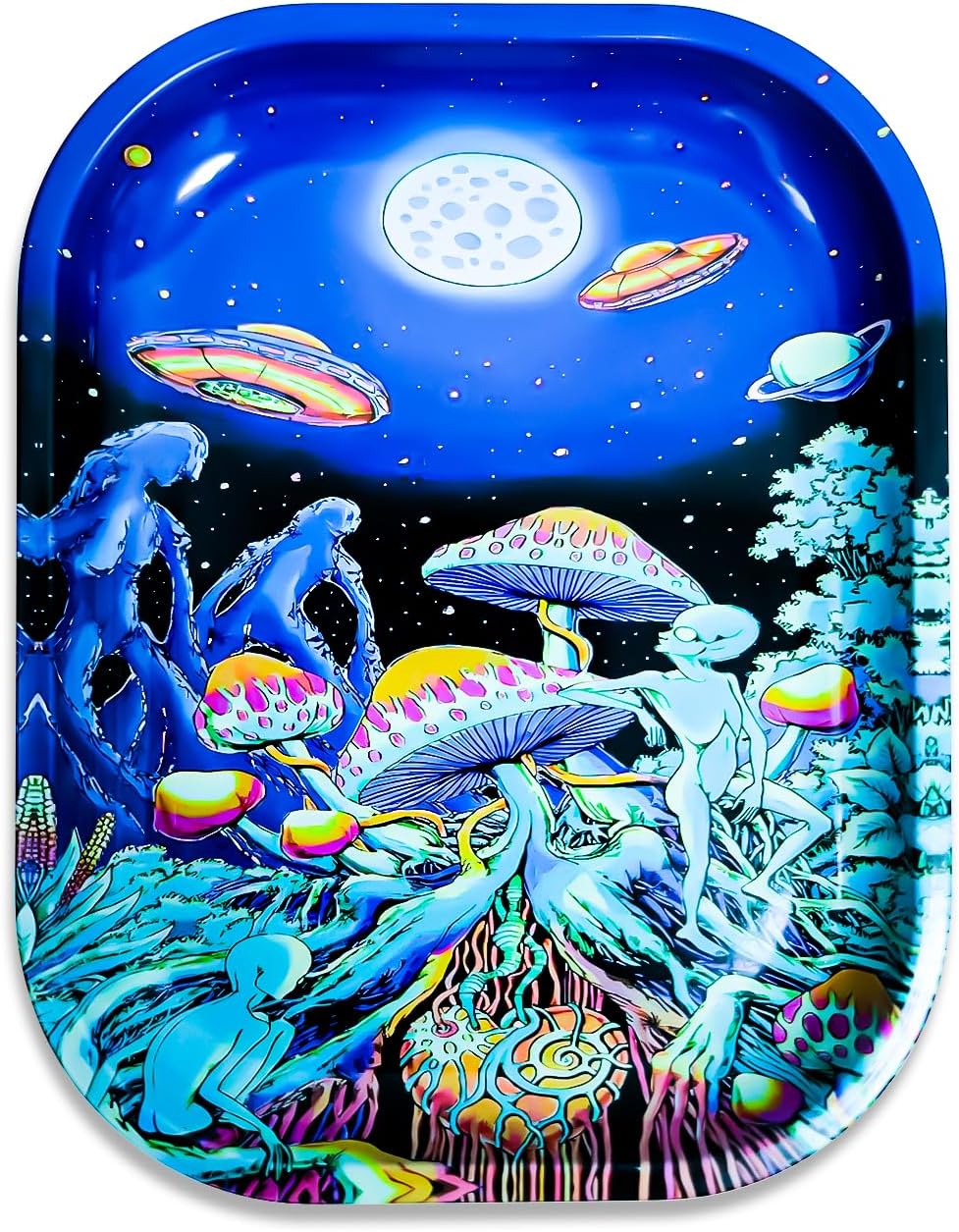 Amazon.com: Mini Rolling Tray - 7x5.5 Inch with Mushroom and Alien ...