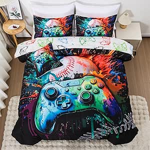 Amazon.com: Aimuan Gamer Gaming Bedding Sets 3D Gamepad Comforter Sets for Boys Games Console ...