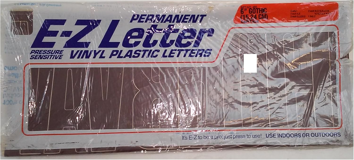 Amazon.com: E-Z Letter, Permanent, Super Stick, Pressure Sensitive ...