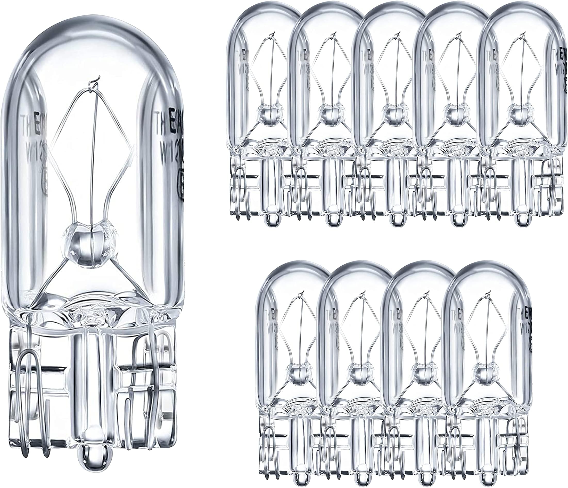 Amazon.com : 5 Watt T3 1/4 Wedge Base 12 Volt 20000 Hour Clear Xenon ...