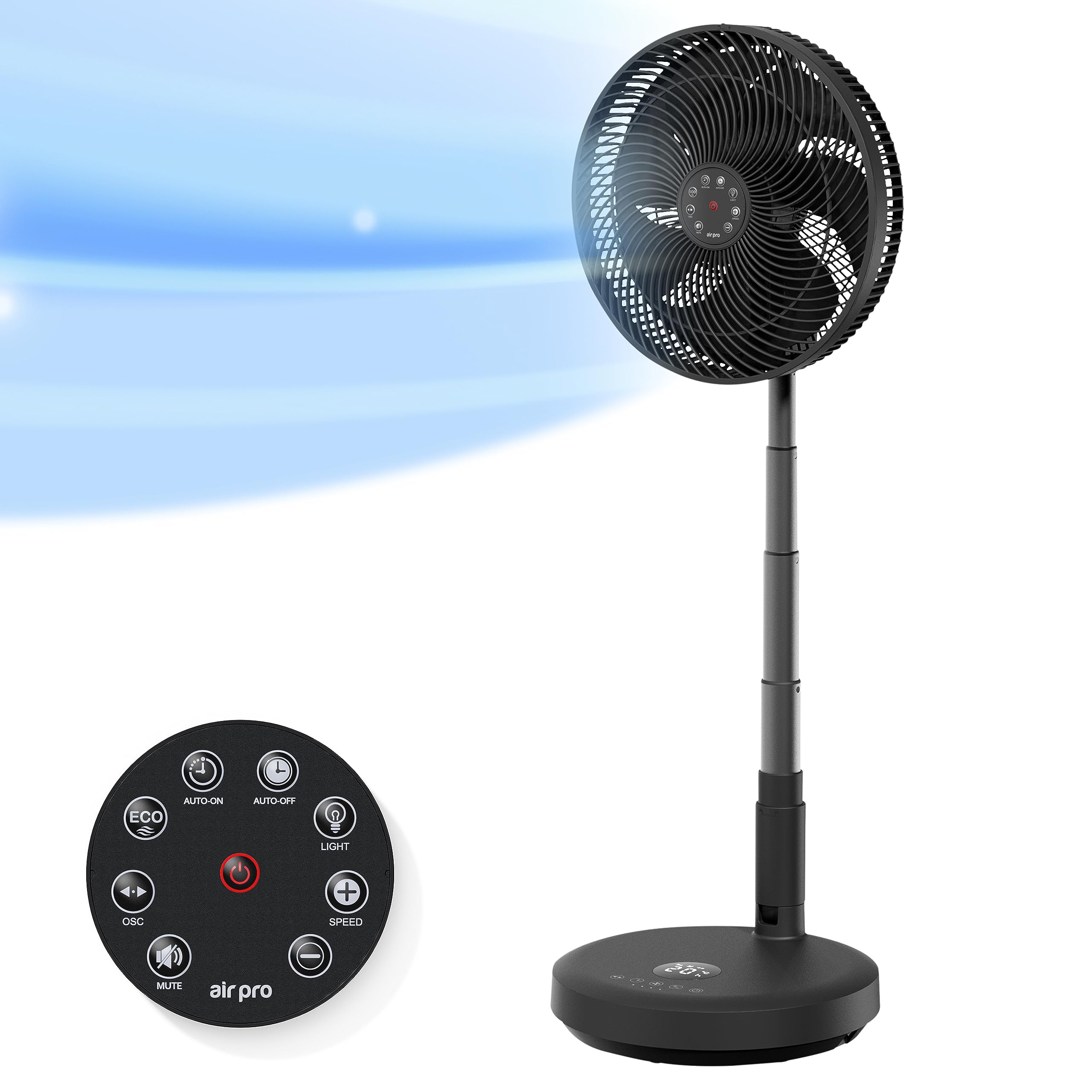 Standing Fans With Remote 9 16" Desk & Pedestal Electric Oscillating