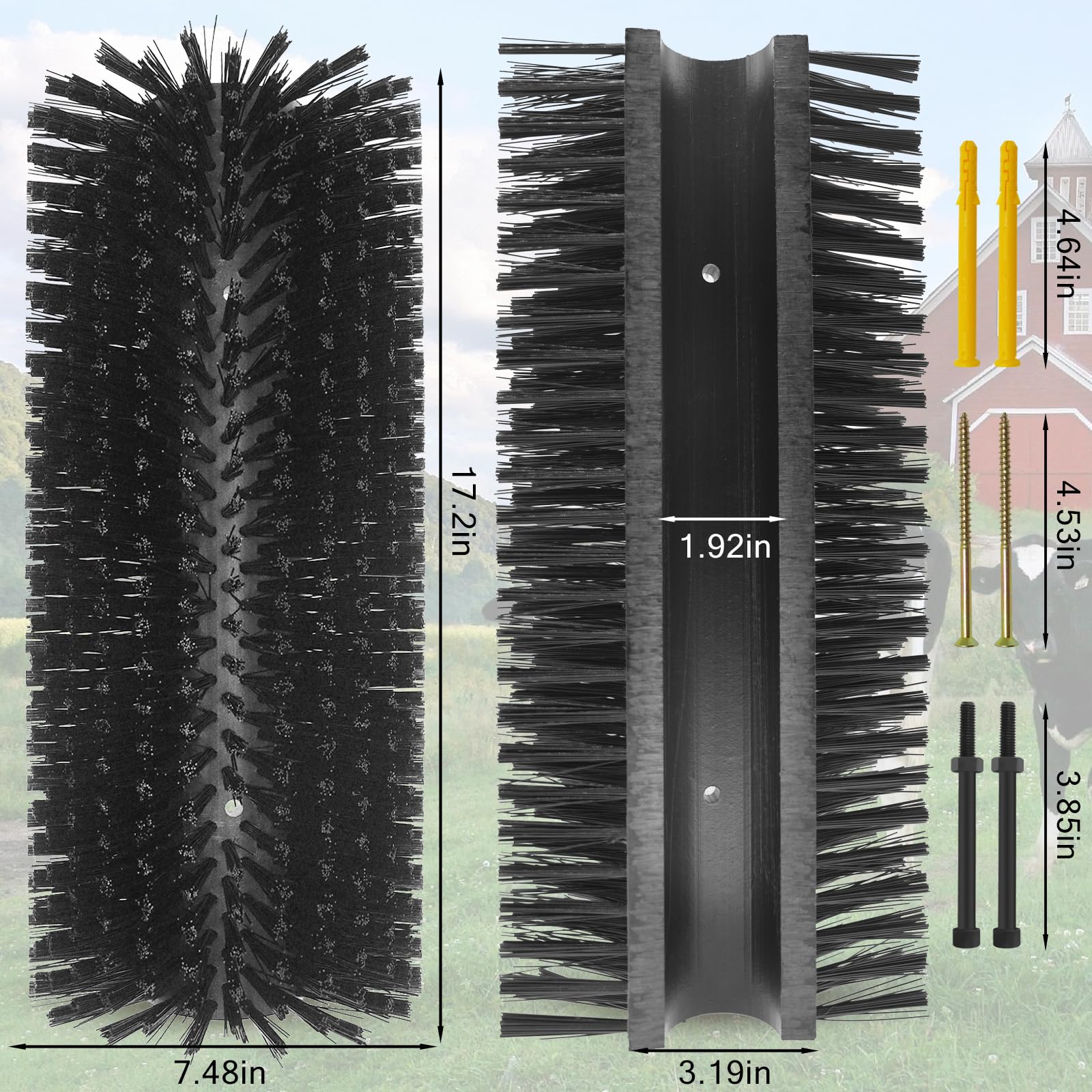 Equine Scratcher 2-Pack Livestock Scratch Brushes - Itch Relief For ...