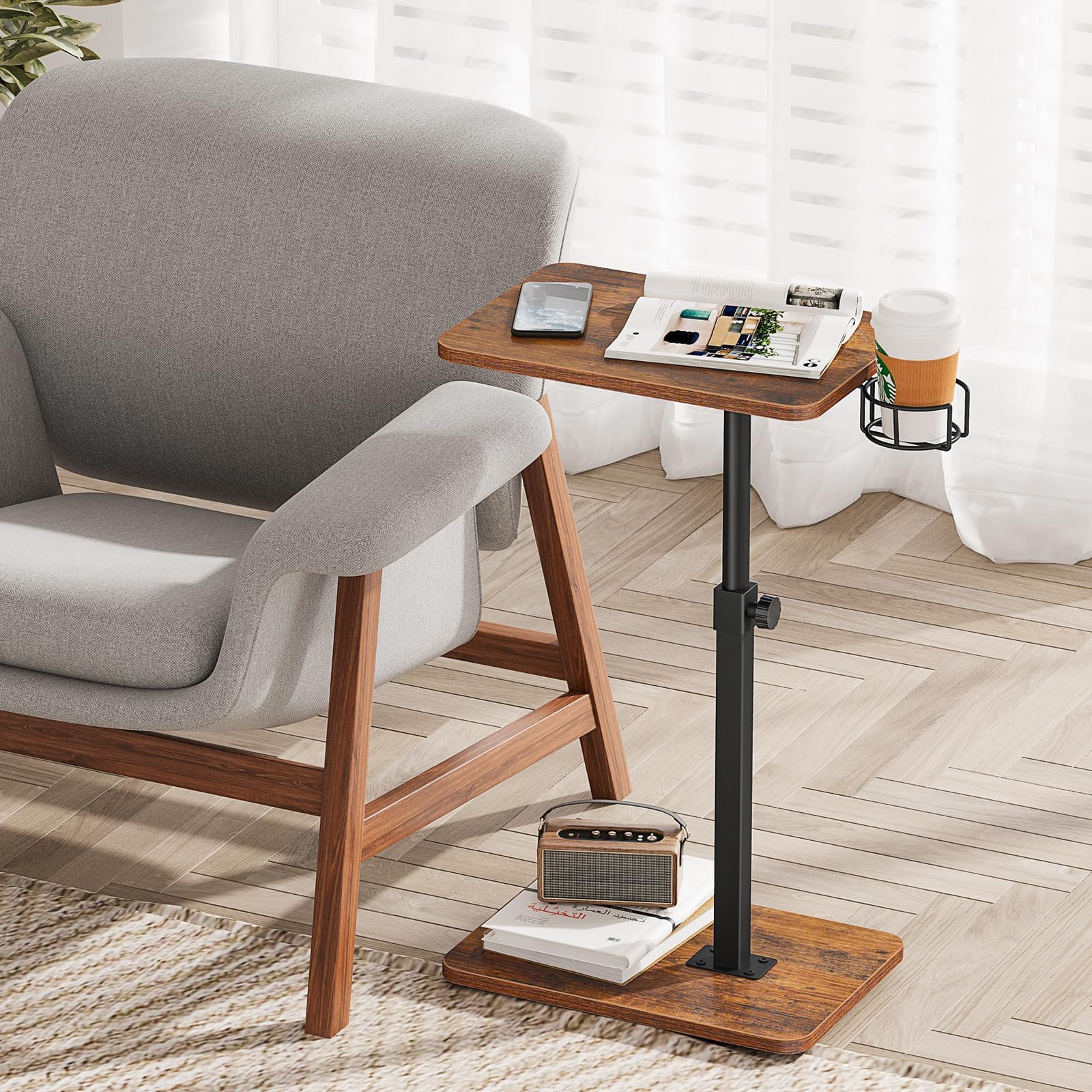 Arm Chair Table Tray Giikin TV Tray Table, 360° Swivel Height ...