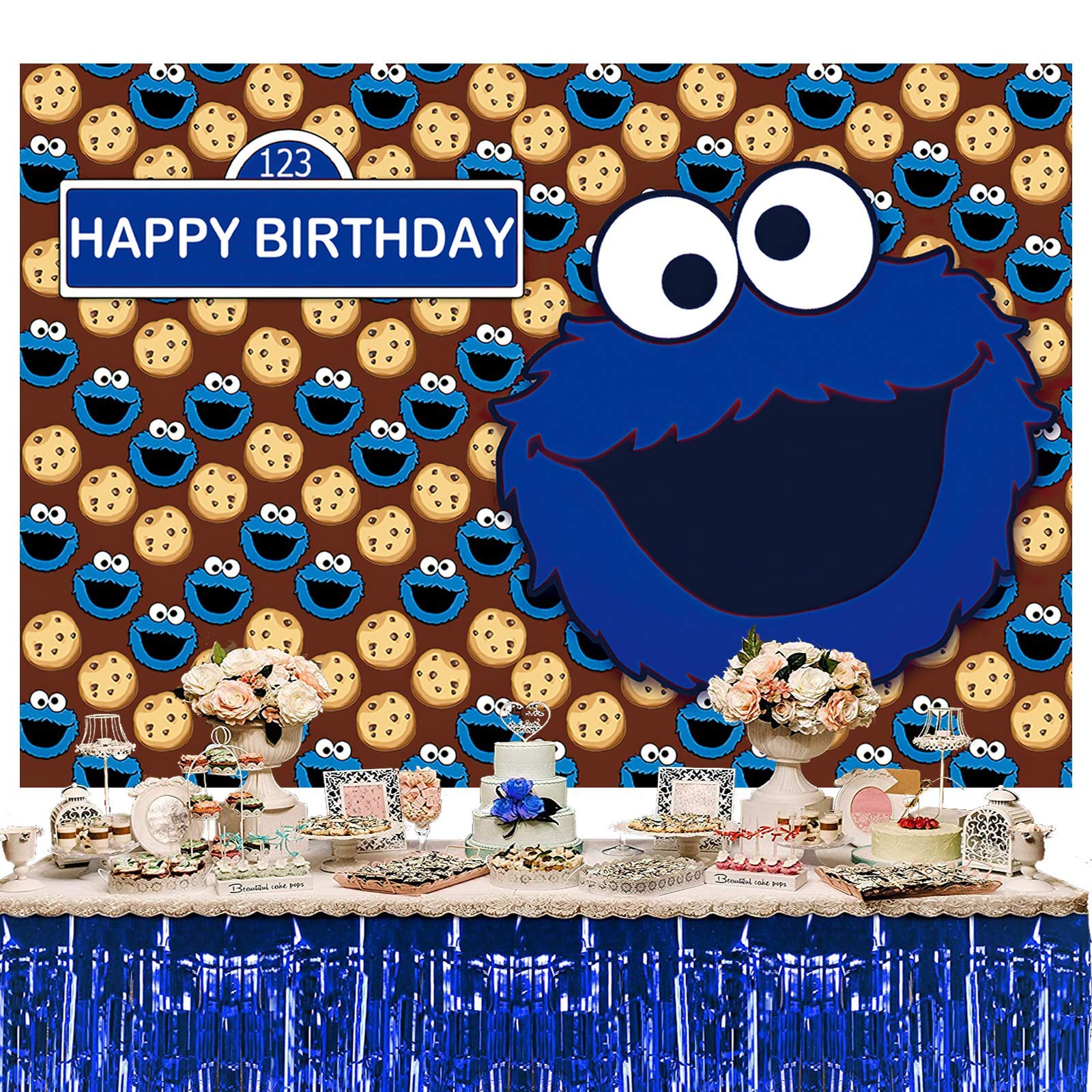Buy Cookie Shop Backdrop for Kids Happy Birthday Banner Background ...