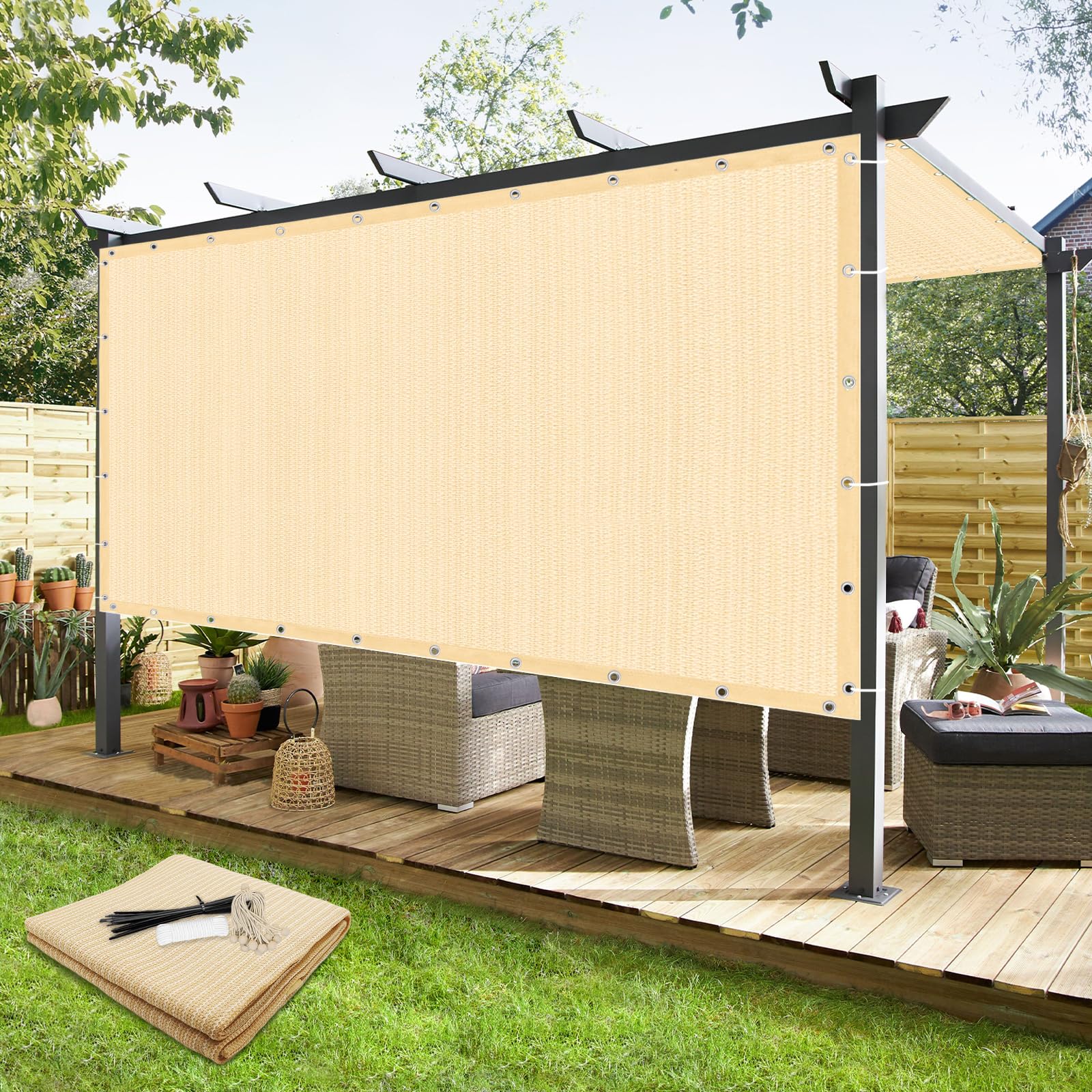 Snapklik.com : KANAGAWA 90% Sun Shade Cloth 12X 20 Outdoor Pergola ...