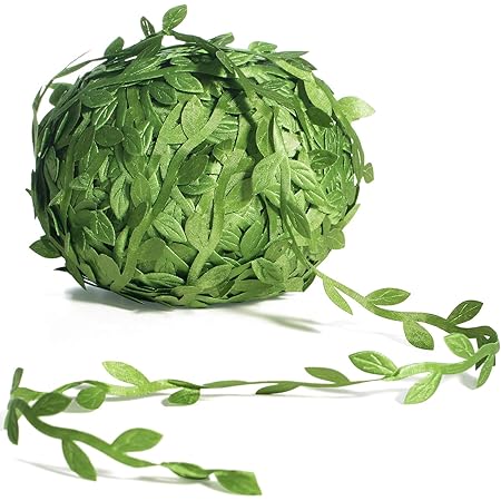 Amazon.com: Natural Jute Twine, NOGAMOGA 66 Feet Burlap Leaf Ribbon ...