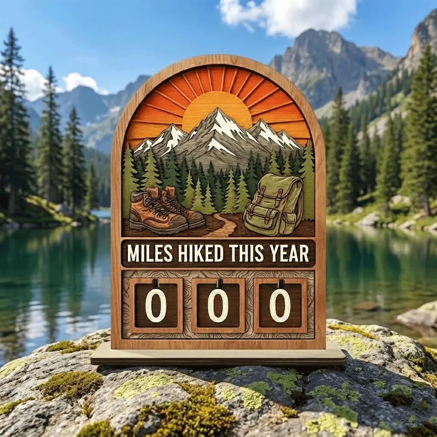 Amazon.com: CHILLEVER Custom Miles Hiked Tracker,Hiking Log Sign ...