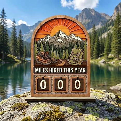 Amazon.com: CHILLEVER Custom Miles Hiked Tracker,Hiking Log Sign ...