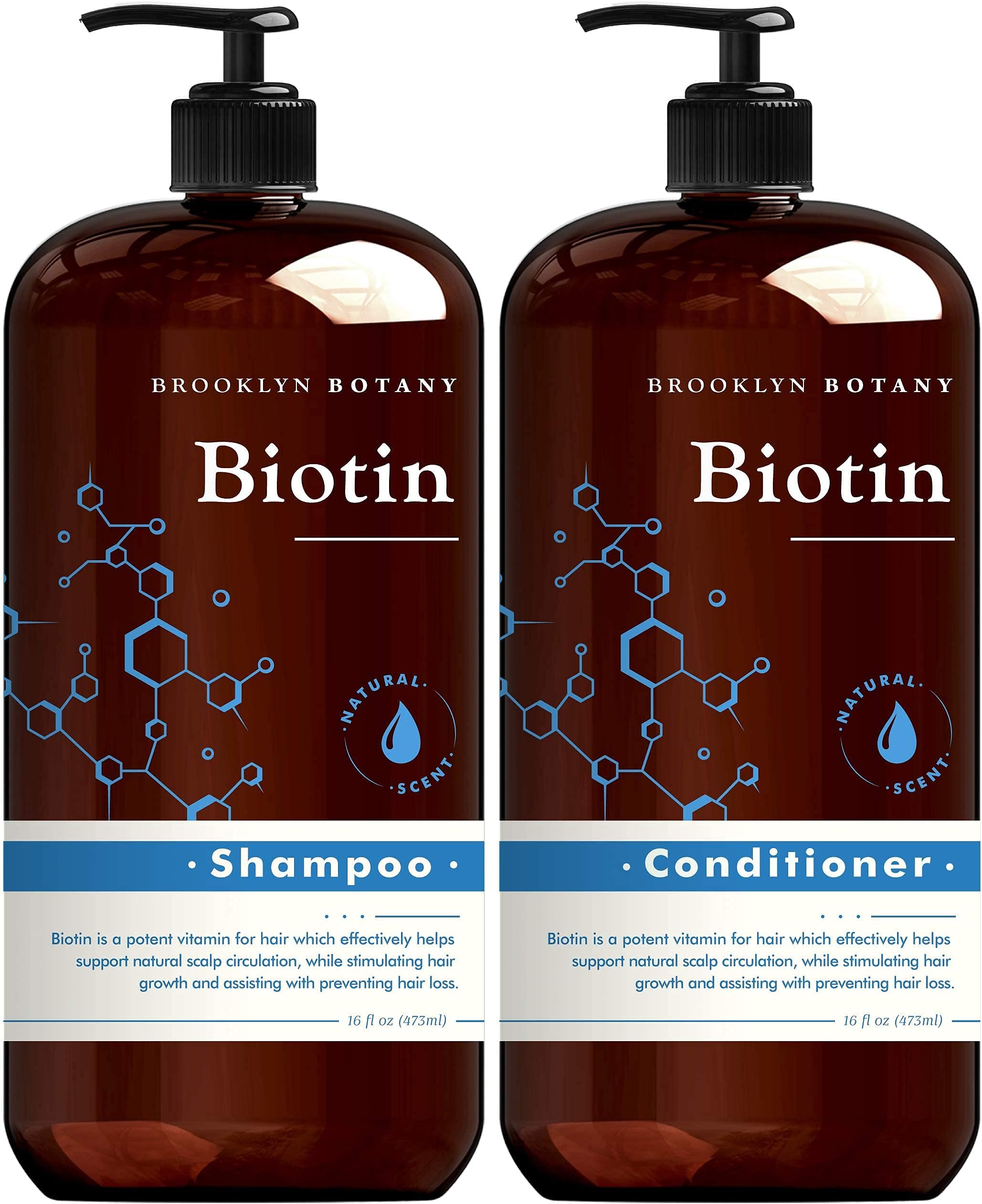 Amazon.com : Brooklyn Botany Biotin Shampoo and Conditioner for Hair ...